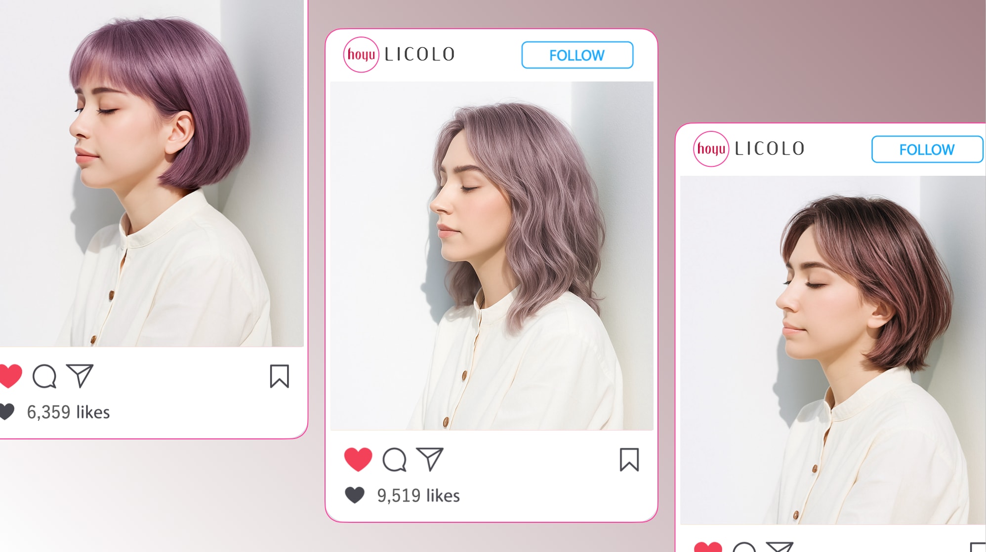 ピンクグレーってどんな髪色？明るめ暗めのヘアカラー22選 | ヘアカラーリング | LICOLO - 髪から自分を好きになる